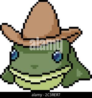 Frog pixel art. Toad 8 bit. Vector illustration Stock Vector Image ...