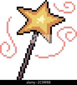 vector pixel art star effect isolated cartoon Stock Vector Image & Art ...