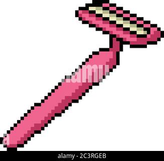 vector pixel art razor isolated cartoon Stock Vector Image & Art - Alamy