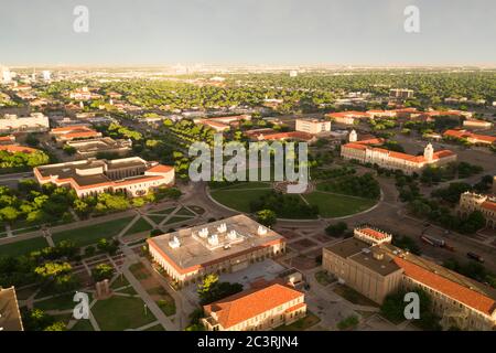 Aerial views of Texas Tech University in Lubbock Stock Photo - Alamy