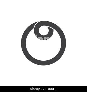 loop overlapping circle curly simple logo vector Stock Vector Image ...