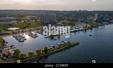 Barrie Marina Aerial Lake Simcoe- Barrie Ontario Canada Stock Photo - Alamy
