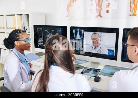 Asian women patient having online medical consultation with doctor ...