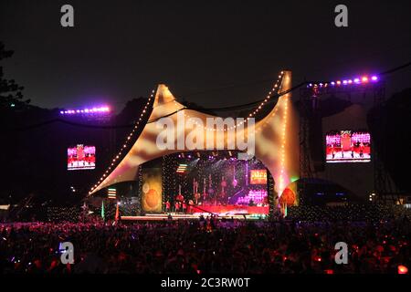 Woolworths Carols in the Domain concert in Sydney Stock Photo - Alamy