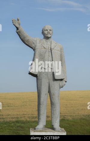Statue of Vladimir Ilyich Lenin outside the Central Pavilion at the All ...