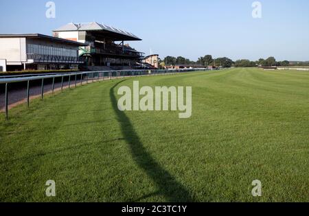 The turf at Warwick Racecourse, Warwickshire, England, UK Stock Photo ...