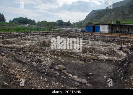 Ruins of the ancient fishing village of Magdala (Mejdel) current day ...