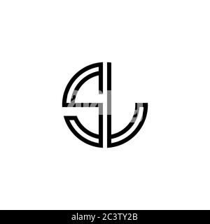 Initial SL Logo Design Creative Typography Vector Template. Digital ...