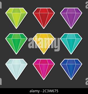 Diamond Flat Vector Color Icon Stock Vector Image & Art - Alamy
