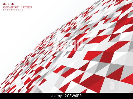 Abstract red triangle vector background on white. Vector illustration ...