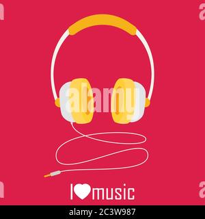 earphones with cord Stock Vector Image & Art - Alamy
