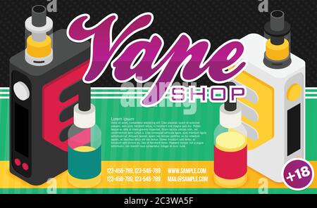 Vape vector illustration. Banner for web or print Stock Vector Image ...