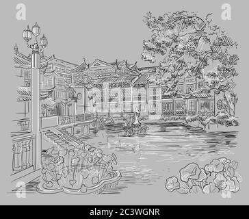 Yuyuan Garden (Garden of Happiness), Old City of Shanghai, landmark of ...