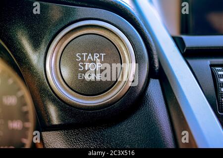 Luxury vehicles push to start ignition Stock Photo - Alamy
