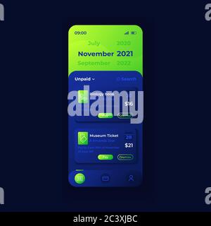 School fees payment app smartphone interface vector template Stock ...