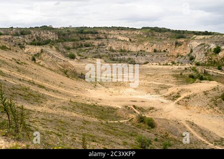 Hawthorn quarry, once an important source of Magnesian Limestone, but ...
