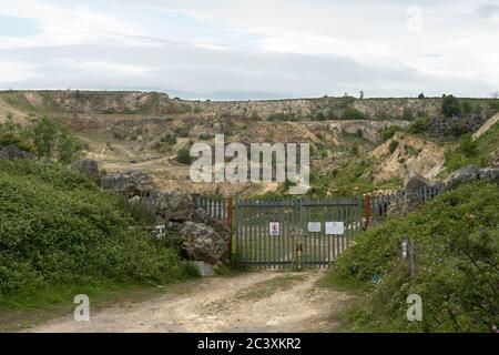 Hawthorn quarry, once an important source of Magnesian Limestone, but ...