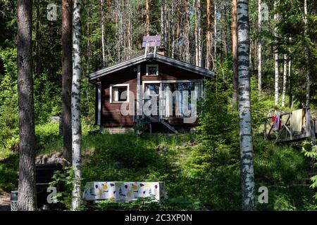 A typical Finnish country cottage or cabin mokki Stock Photo - Alamy