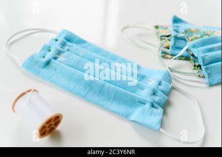Making homemade cloth face masks Stock Photo - Alamy