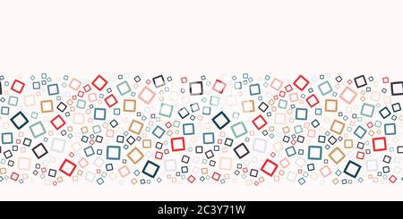 Christmas geometric falling squares confetti seamless pattern. Hand ...