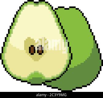 Pear fruit pixel art icon Stock Vector Image & Art - Alamy