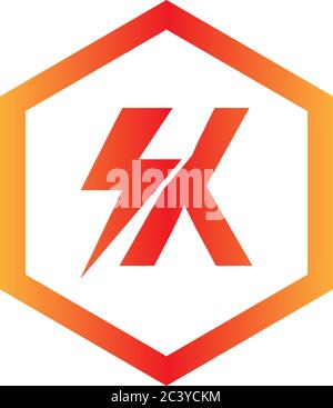 Lightning Letter U logotype gradient color design concept illustration ...