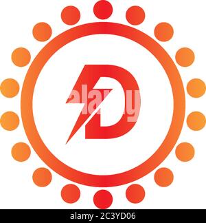 Lightning Letter U logotype gradient color design concept illustration ...