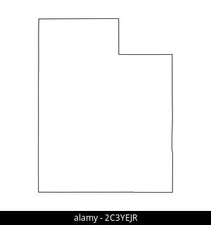 Utah map outline vector illustration Stock Vector Image & Art - Alamy
