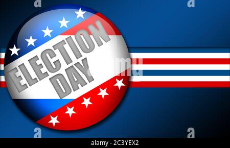 Election pin button for United States elections, 3d rendering Stock ...