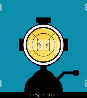 Weapon sight icon flat vector. Rifle cross. Telescope sniper isolated ...