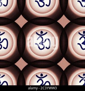 Om symbol icon in a circle Stock Photo - Alamy