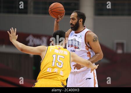 Iranian professional basketball player Hamed Haddadi of Nanjing Tongxi ...