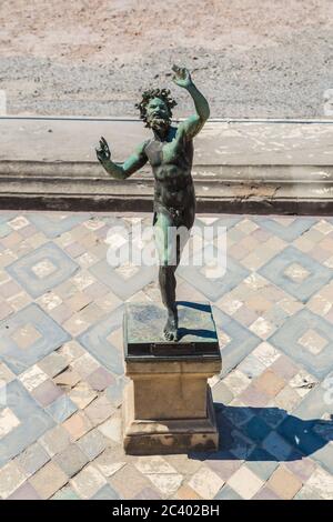 The bronze statue of the dancing satyr in the Dancing Satyr Museum of ...