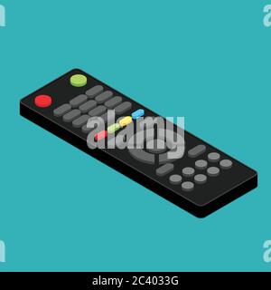 Tv remote control icon. Isometric of Tv remote control vector icon for ...