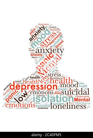 Loneliness word cloud Stock Photo - Alamy