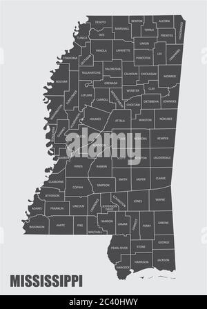 Simpson County (Mississippi) outline map set Stock Vector Image & Art ...