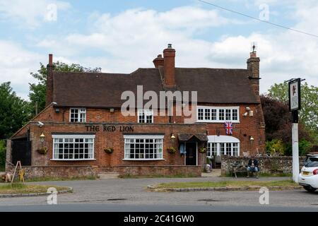 The Red Lion Pub from The Green, Wooburn Green, Buckinghamshire ...