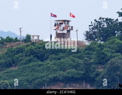 View of DMZ from Paju This photo taken on Jan. 11, 2026, shows a view ...