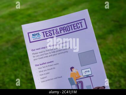 NHS Test and Protect leaflet Stock Photo - Alamy