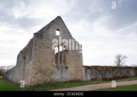 The ruins of Godstow Abbey, also known as Godstow Nunnery, stand in a ...