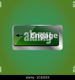 engage button on computer pc keyboard key Stock Photo - Alamy