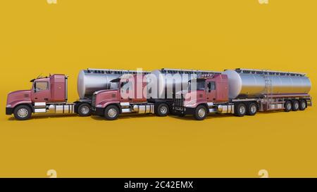 Fuel Tanker in Motion 3D Rendering Stock Photo - Alamy
