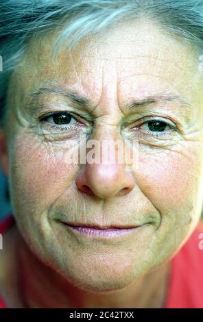Smiling older woman - facial expressions Stock Photo - Alamy