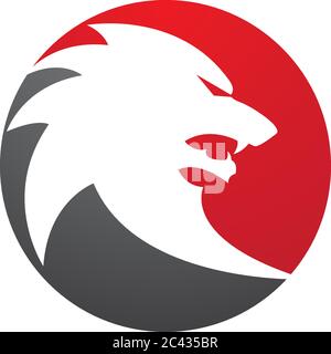 The Vector logo dog or wolf for tattoo or T-shirt design or outwear ...