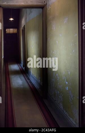 An old, run down, and decrepit hallway Stock Photo - Alamy