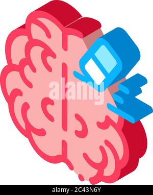 brain mind erase eraser icon vector outline illustration Stock Vector ...