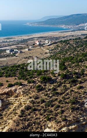 Coastal landscape in Tamraght, Morocco Stock Photo - Alamy