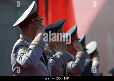 Russian military salute. Russia soldiers isolated. February 23 Stock ...