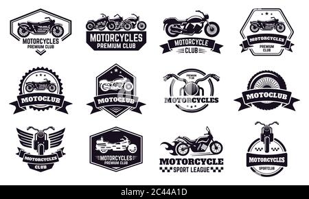 motorcycle logo emblems and insignia with text space for your slogan ...