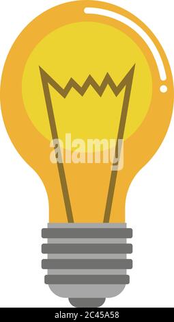 Physics bulb idea icon. Simple illustration of physics bulb idea vector ...